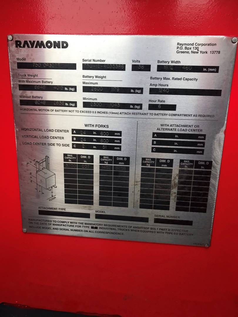 2012 Raymond 750-DR32TT For Sale In Waukesha, Wisconsin ...